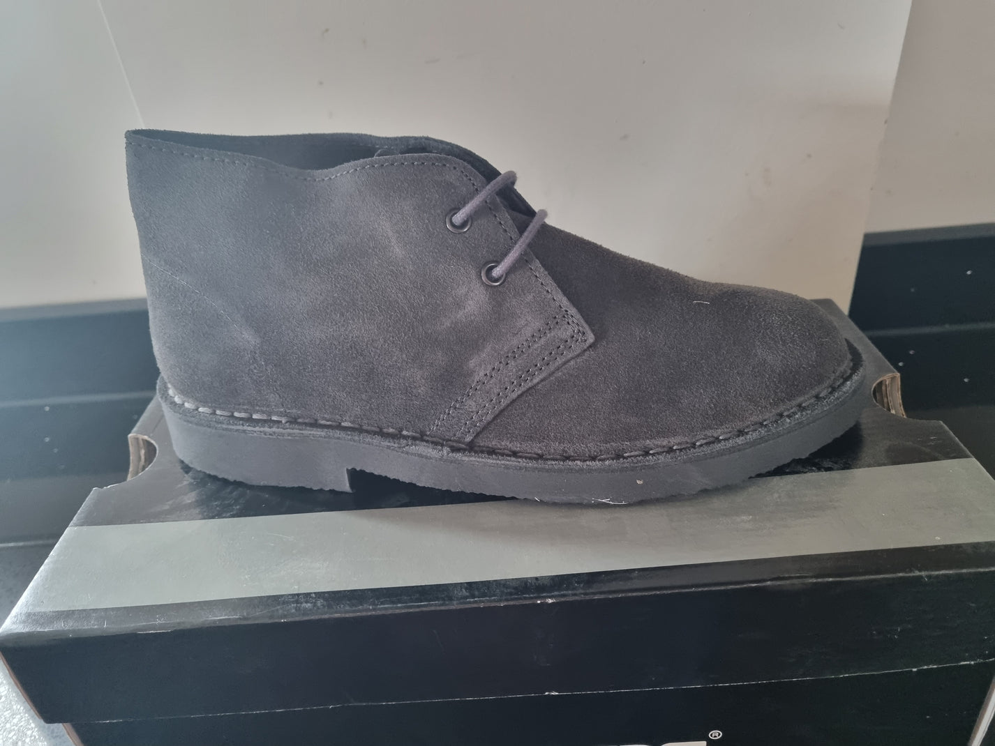 Desert Boot by Roamers - Grey - 2 Eye Suede Leather (M467FS ...